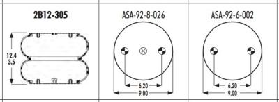 Chine 578-91-3-310 Rubber Industrial Goodyear Air Spring 2B12-305 à vendre