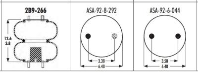 中国 578-92-3-208 Goodyearの空気ばね2B9-266の耐火石材W013586944 販売のため