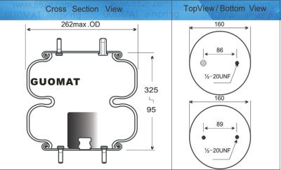 Chine Ressort pneumatique de W01-M58-6944 Firestone 6332/4454 pour Arvin Meritor 200118 à vendre