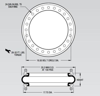 Chine Le ressort pneumatique industriel de FS 1330-11 RS choque Firestone W01-358-7197 à vendre