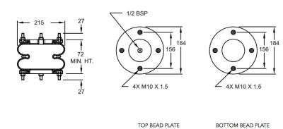 Cina Primavera SP1490/SP 918 FRUEHAUF F48054/M80A04 LOHR A06030604 dell'airbag di DUNLOP W01-R58-4055 in vendita