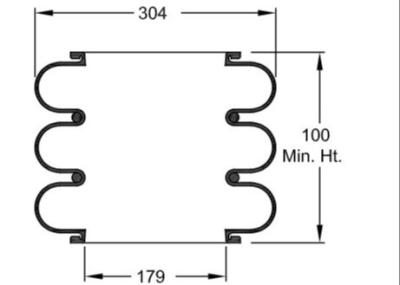 중국 W01-R58-4046 내화 석재 충돌 산업 공기 봄 던롭 12 Ｘ 3 NEUMATIS DB1235 판매용