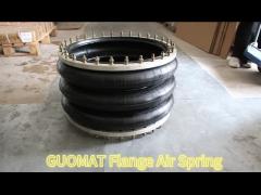 Flange Ring Triple Convoluted Industrial Air Bag Natural Rubber Air Spring 3H630376