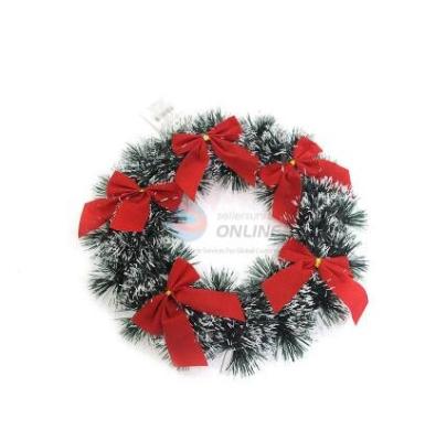 China Wholesale Supplies Christmas Garland with Bowknot for Sale for sale