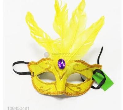 China Newly designed feather masquerade mask party eye mask for sale