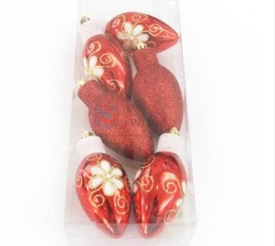 China Red Bulb Christmas Tree Decoration Promotional Christmas Decoration for sale