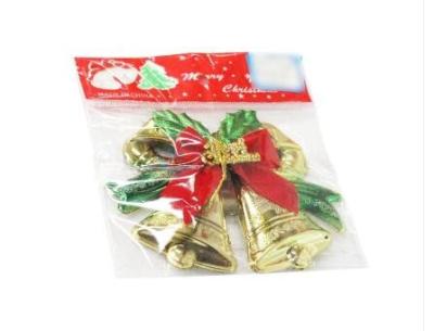 China Latest Arrival Bells Shaped Christmas Ornament Plastic Pendant for sale