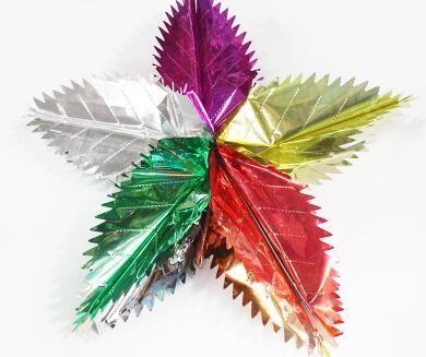 China Hot Sale Christmas Decor PET Pendant in Five-pointed Star Shape for sale