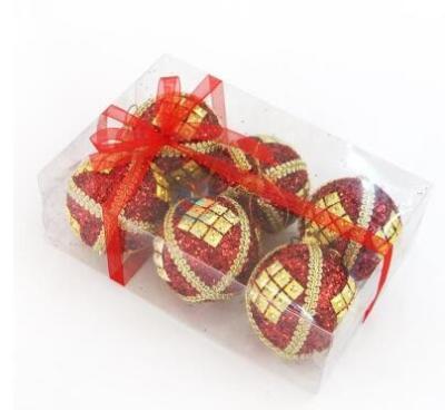 China Wholesale Red&Orange Decoration Ball with Paillette for sale