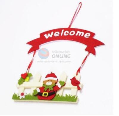China Fashion Style Felt Welcome Sign Board for Christmas Decoration for sale