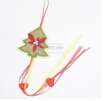 China Christmas Tree Pendant with Ribbon for sale