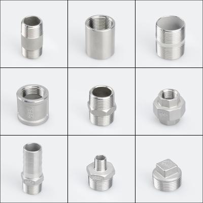 China Customized Threaded Pipe Union 304 Stainless Steel Water Pipe Joint Inner And Outer for sale