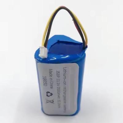 China 3S1P 11.1V 2000mAh Cylindrical Custom 18650 Battery Pack Rechargeable Battery Cell for sale