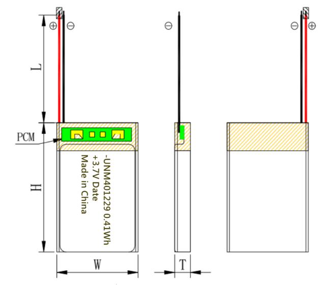 Custom Li Ion Polymer Battery 3.7V 110mAh 401229 Small Li-po Battery for Earphone Charging Case