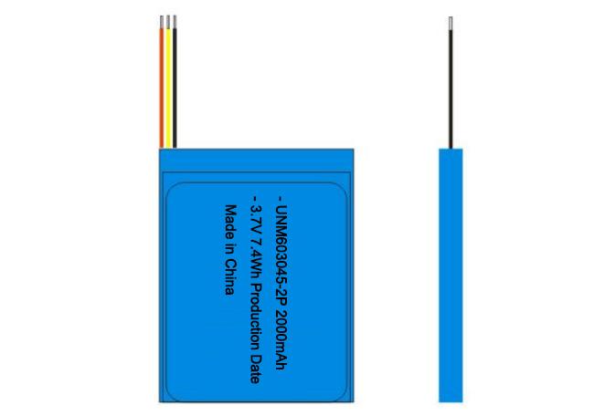 Large Capacity Polymer Lithium Battery Pack 603045 2P 3.7V 2000mAh Smart Door Lock Battery