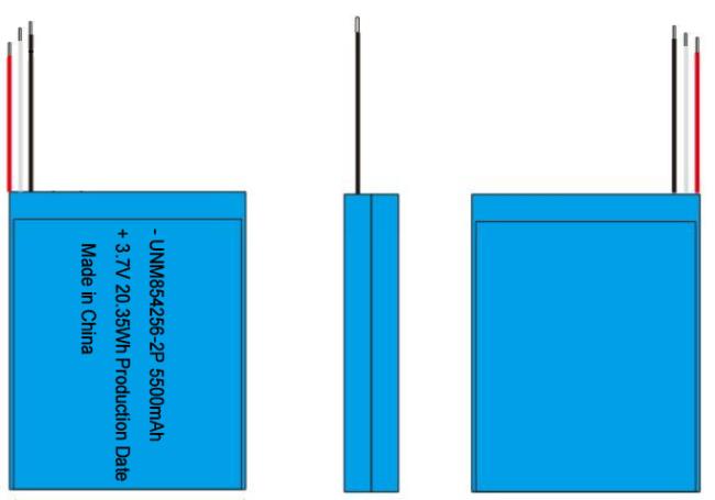3.7V Li Poly Rechargeable Battery Pack 854256 2P 5500mAh Industrial Equipment Battery