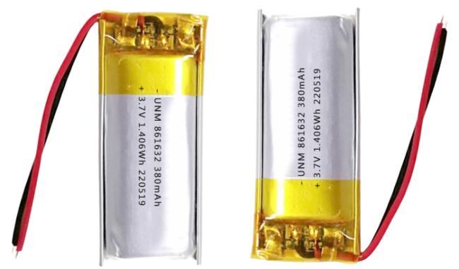 1S LiPo Batteries 3.7V 380mAh Rechargeable Li-polymer Battery 861632 for Table Lamp