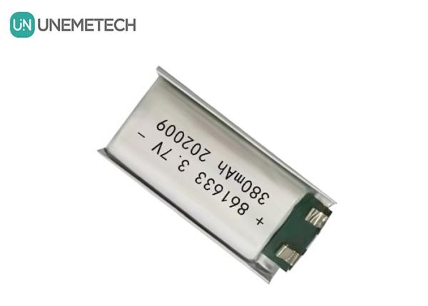 Quality 2C Charge 3A High Discharge Li Polymer Battery 3.7V 380mAh 861633 for sale