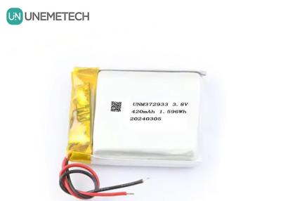 China angepasste 3,8V 420mAh Lipo-Hochvoltbatterie 372933 4,35V Lithiumbatterie für Smart Watches zu verkaufen