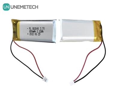 3.7V 600mAh wiederaufladbare Li-Polymer-Batterie 802040 für elektronische Produkte