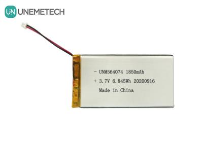 China 3.7V Rechareable Lithium Ion Polymer Battery 1850mAh 564074 for Medical Beauty Equipment for sale