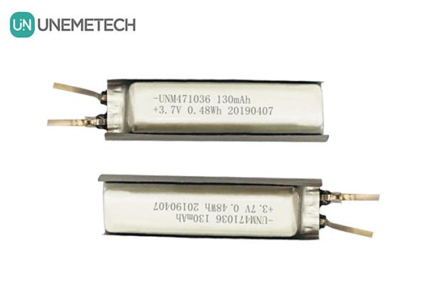 Quality 3.7 Lithium ion Polymer Battery / IEC62133 Approved 471036 130mAh Lithium for sale