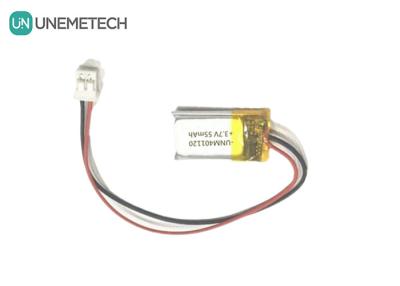 China 401120 3.7V 55mAh Custom Made Lipo Batteries / Headphone Rechargeable Lipo Battery for sale