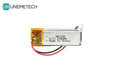 中国 401230 リチウムポリマー電池 3.7V 110mAh リッチャージ可能なリポ電池 イヤホン用 販売のため