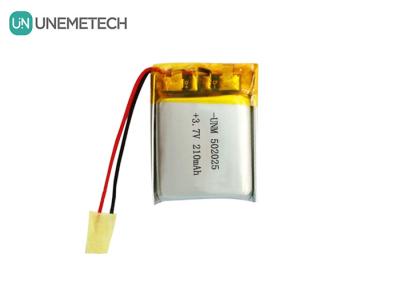 China 3.7V 210mAh Custom Lithium Polymer Battery 502025 with PCB and Lead Wires for E-bike System for sale