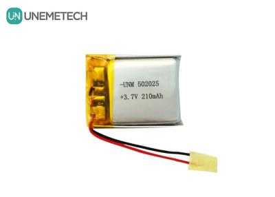 China 3.7V 210mAh Custom Lithium Polymer Battery 502025 with PCB and Lead Wires for E-bike System for sale