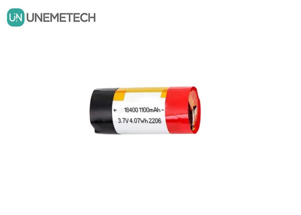 Quality 3A Discharge Cylindrical Polymer Lithium Ion Battery 18400 3.7v 1100mah LiPo for sale