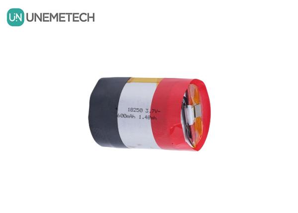 Quality 18250 630mAh 3.7V Cylindrical Rechargeable Li Ion Polymer Battery With 5A Pluse for sale