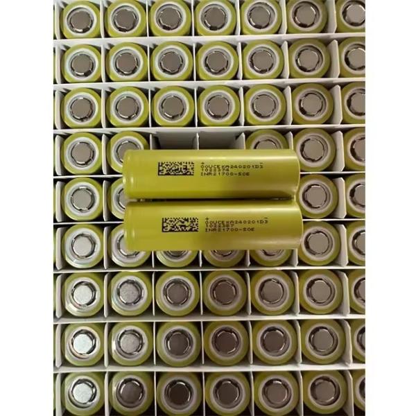 Quality 5000mAh 21700 Rechargeable Li Ion Battery INR21700-50E for Household Appliances for sale