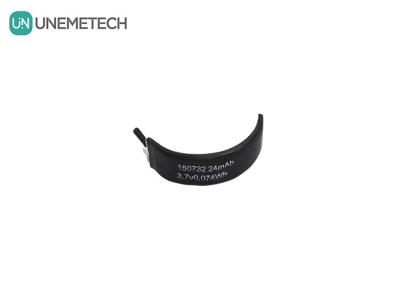 China 3.7V gebogene LiPo-Batterie 150732 Min Kapazität 22mAh spezielle Lipo-Batterien Einzelzellen zu verkaufen