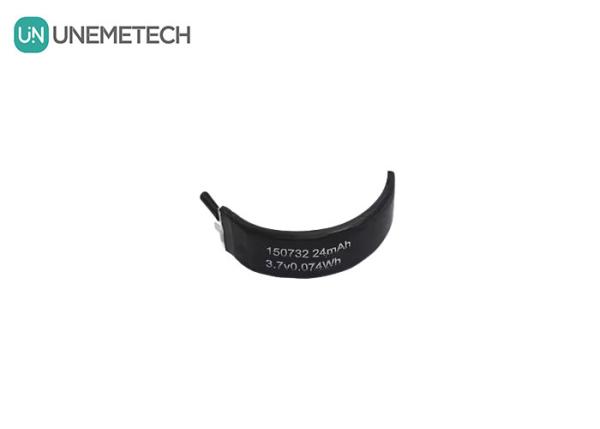 Quality 3.7V Curved LiPo Battery 150732 Min Capacity 22mAh Special Shaped Lipo Batteries for sale