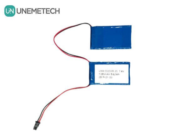 Quality 2C High Discharge Rate Lipo Battery Pack 553559 7.4V 1300mAh 2S For Artificial for sale