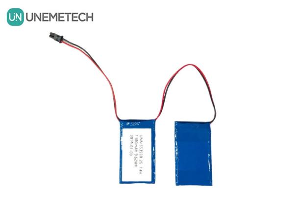 Quality 2C High Discharge Rate Lipo Battery Pack 553559 7.4V 1300mAh 2S For Artificial Limb for sale