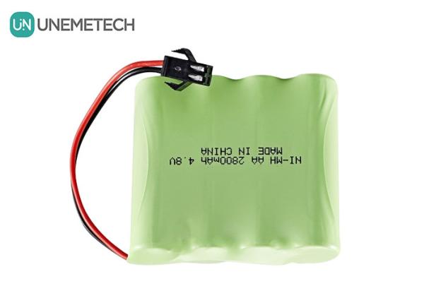Quality 4.8V Nickel-Metal Hydride Battery 2800mAh Rechargeable AA Battery Packs for sale