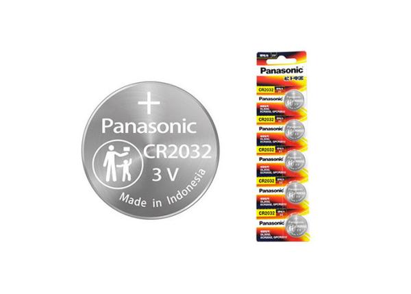 Quality Car Key Battery Panasonic CR2032 3V 225mAh Button Cells for Vehicle Keys for sale