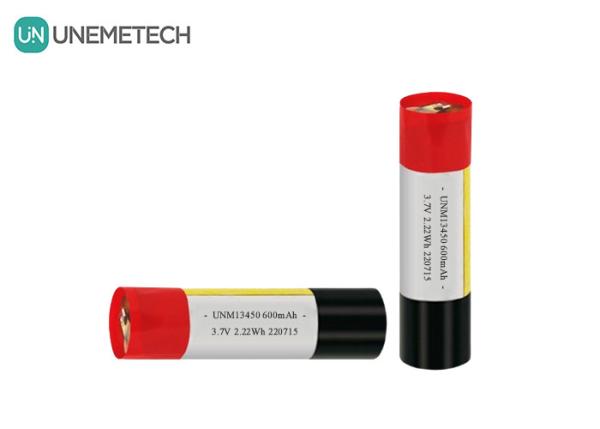 Quality Rechargeable Cylindrical LiPo Battery 13450 3.7V 650mAh for Electronic for sale