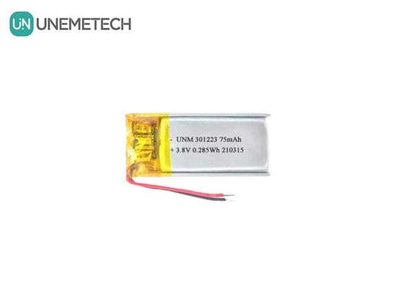Quality 3.8V 75mAh Lithium Ion Polymer Battery 321223 Small Lipo Battery For Electronic for sale