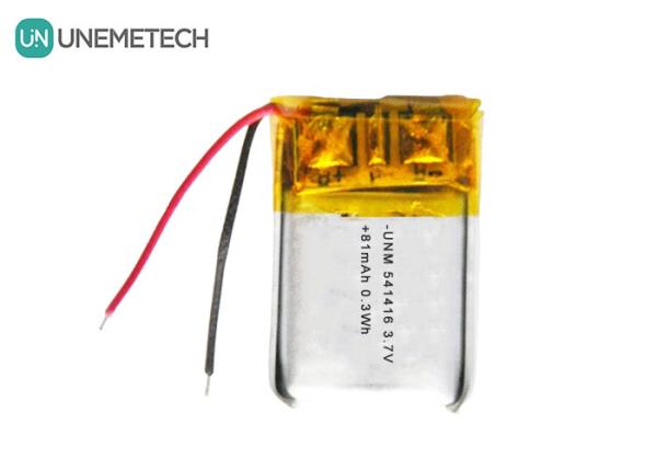 Quality 3.7V Lipo Rechargeable Batteries 541416 81mAh Small LiPo Battery for Bluetooth for sale