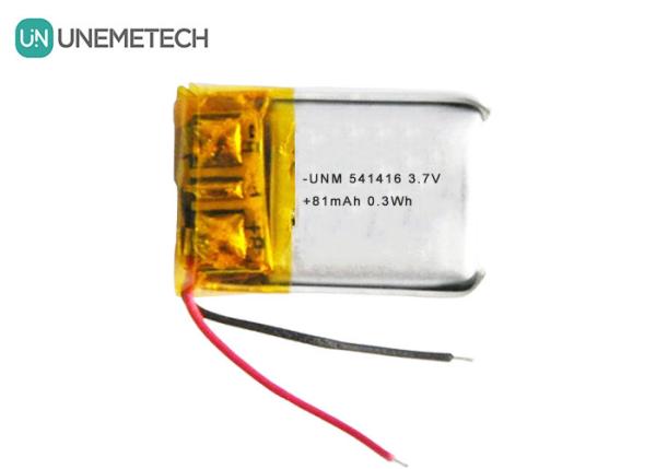 Quality 3.7V Lipo Rechargeable Batteries 541416 81mAh Small LiPo Battery for Bluetooth Headsets for sale