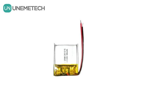 Quality 3.8V 48mAh High Voltage Small Lithium Polymer Battery 361215 for RFID Devices for sale