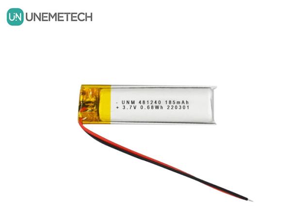 Quality 3.7V 185mAh 481240 Lithium Ion And Lithium Polymer Battery For Car DVRs for sale