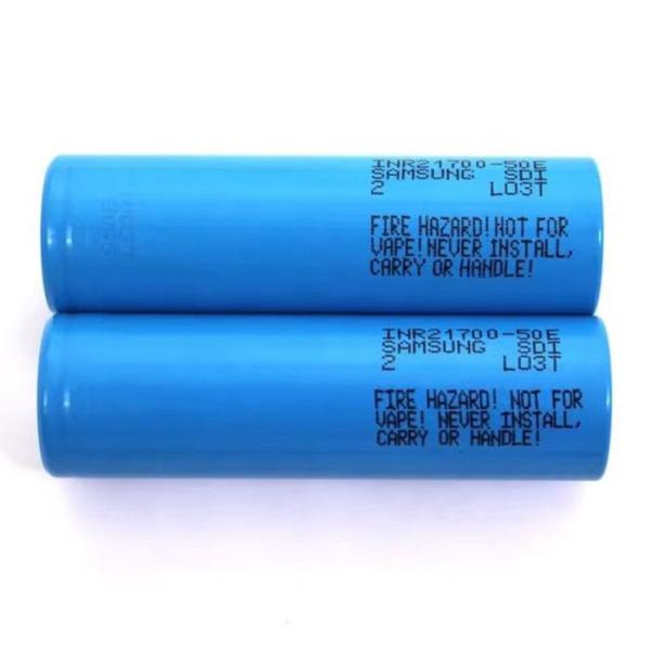 Quality Samsung 50E 21700 5000mAh 9.8A Battery 3.6V Lithium Ion Battery Cell INR21700 for sale