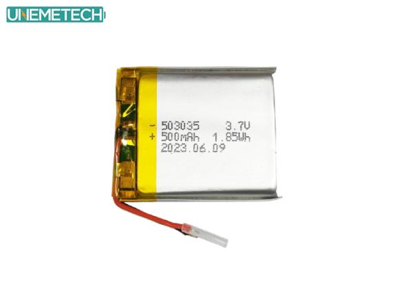 Quality 500mAh Lithium Polymer Battery 503035 3.7V LiPo Battery For Portable Electronics for sale