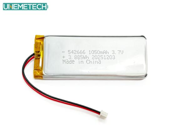 Quality 542666 3.7V 1050mAh Rechargeable Lithium Polymer Battery For Beauty Devices for sale