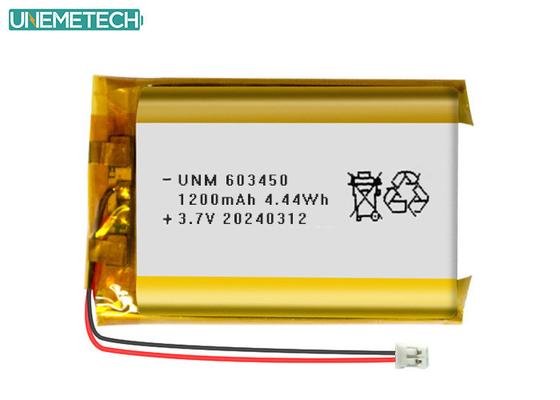 Quality 3.7V 1200mAh Rechargeable Lithium Polymer Battery 603450 with CE Certified for Electronics for sale