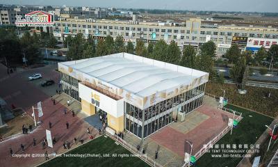 China cube structure tent with heat insulated roof for commercial events for sale